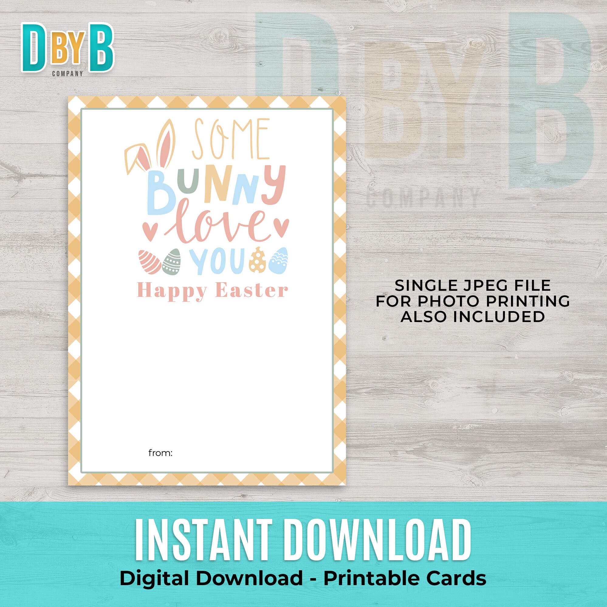 Easter Bunny Gift Card Holder Printable, Easter Gift Basket Filler ...