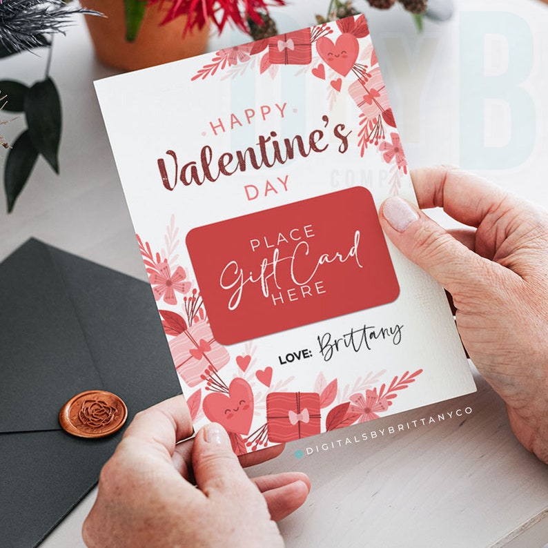 Happy Valentines Day Gift Card Holder for Friend Lover Valentines Day ...