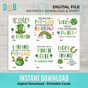 St. Patrick's Day Printable Cards - Etsy