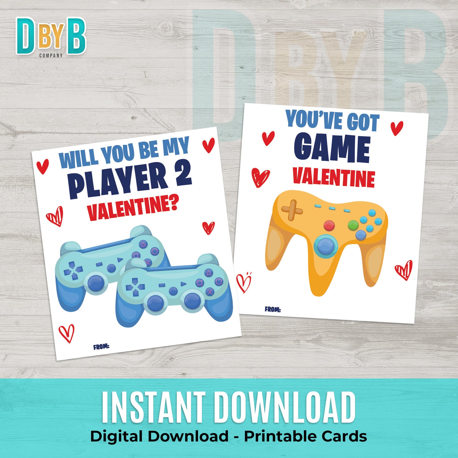 Video Game Valentines Day Printable Cards - Etsy