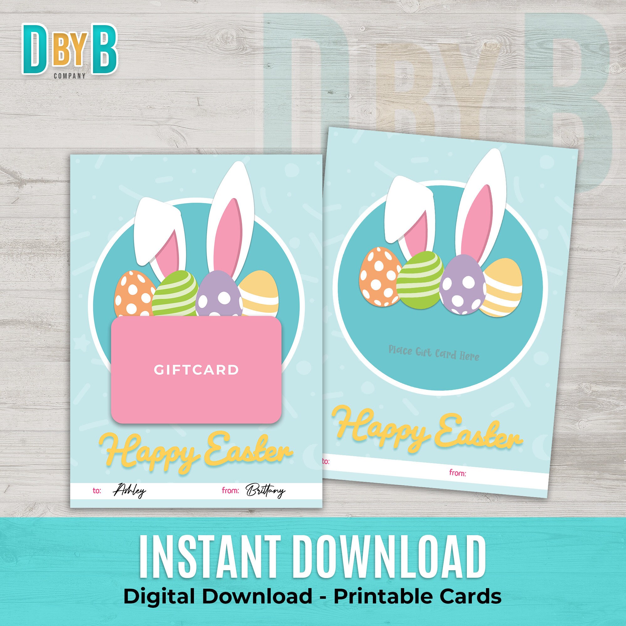 Easter Bunny Gift Card Holder: Printable Template (PDF) - Etsy