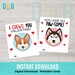Puppy Dog Valentines Day Printable Cards - Etsy
