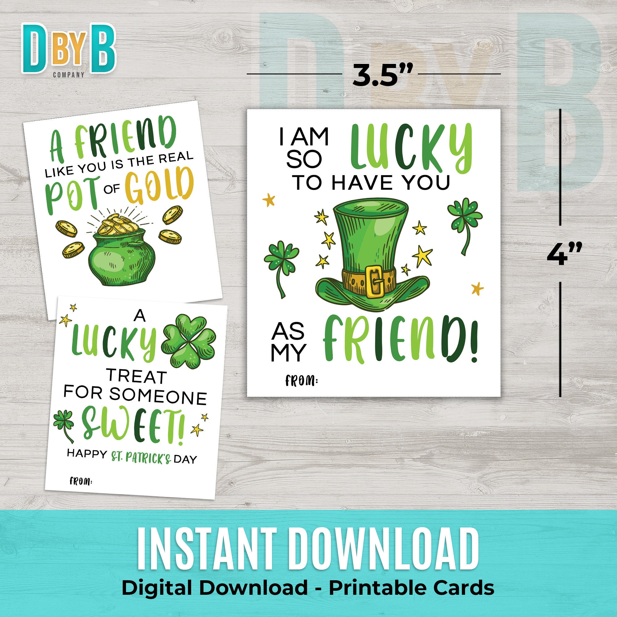 St. Patrick's Day Printable Cards - Etsy