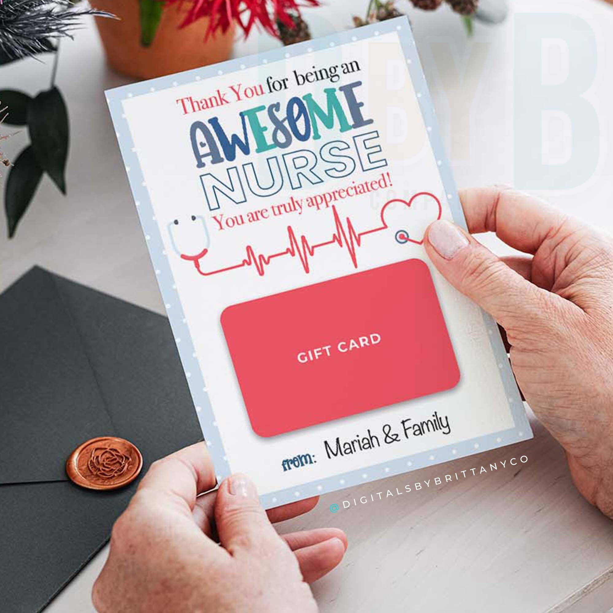 Thank You for Being an Awesome Nurse Gift Card Holder for Nurses ...