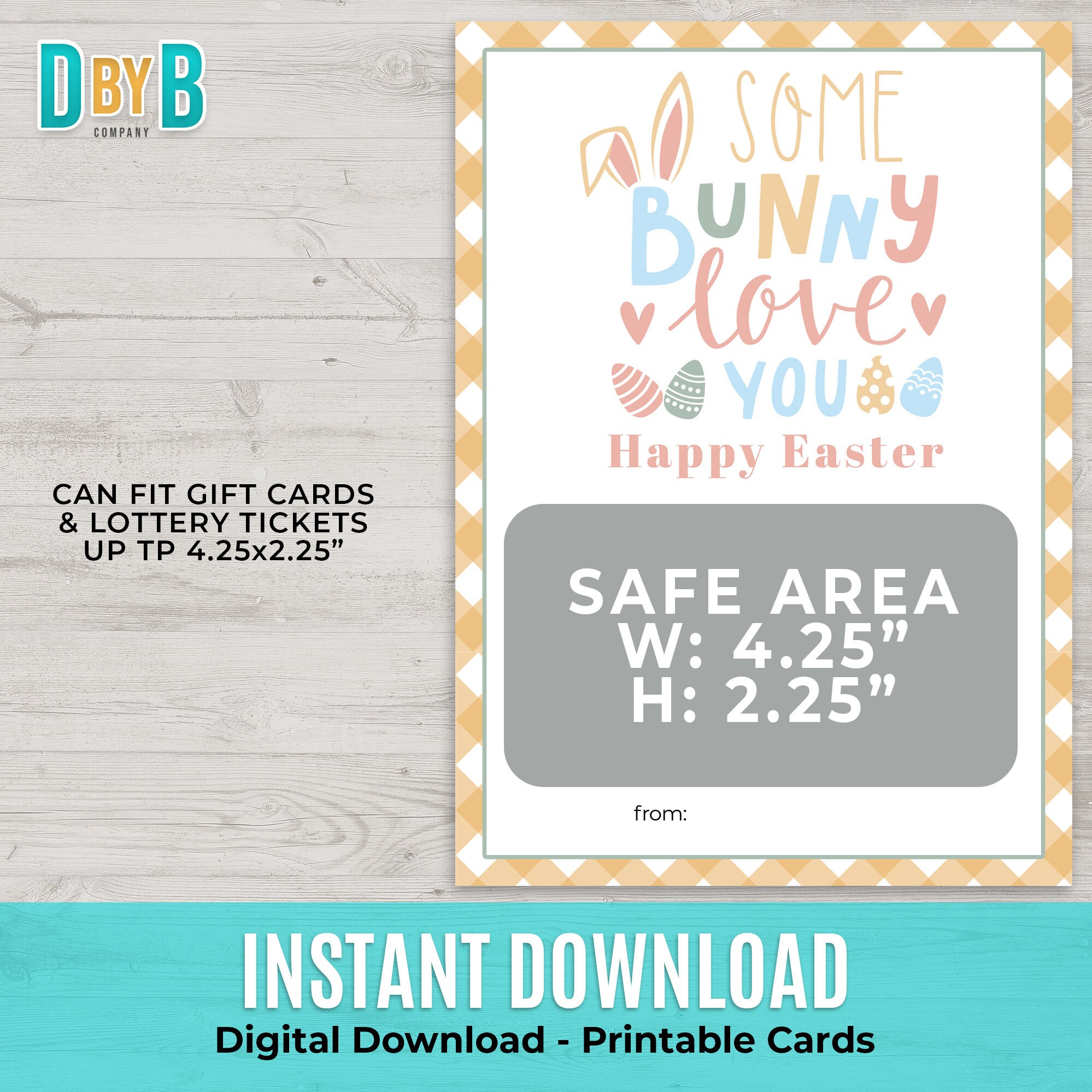 Easter Bunny Gift Card Holder Printable, Easter Gift Basket Filler ...