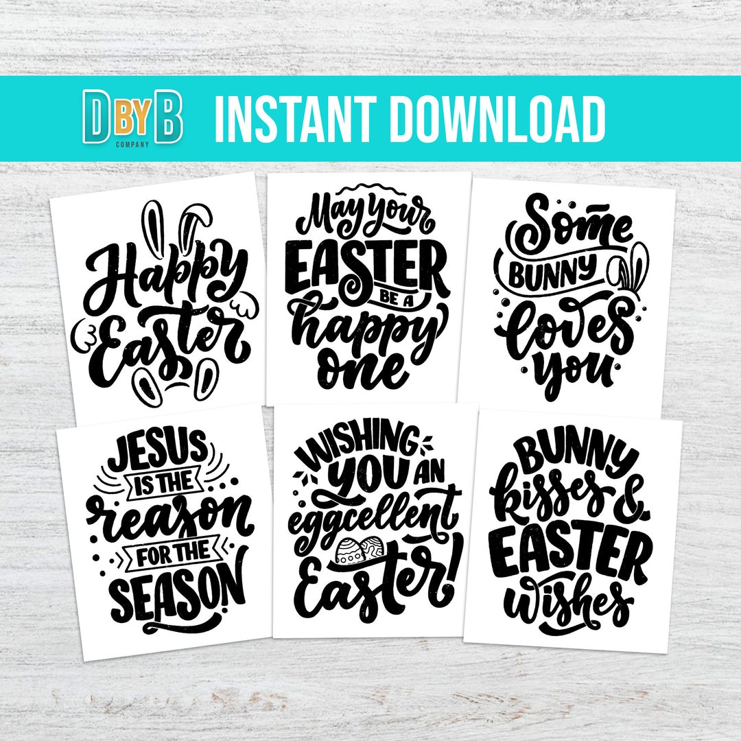 Spring Easter Printable Cards - Etsy