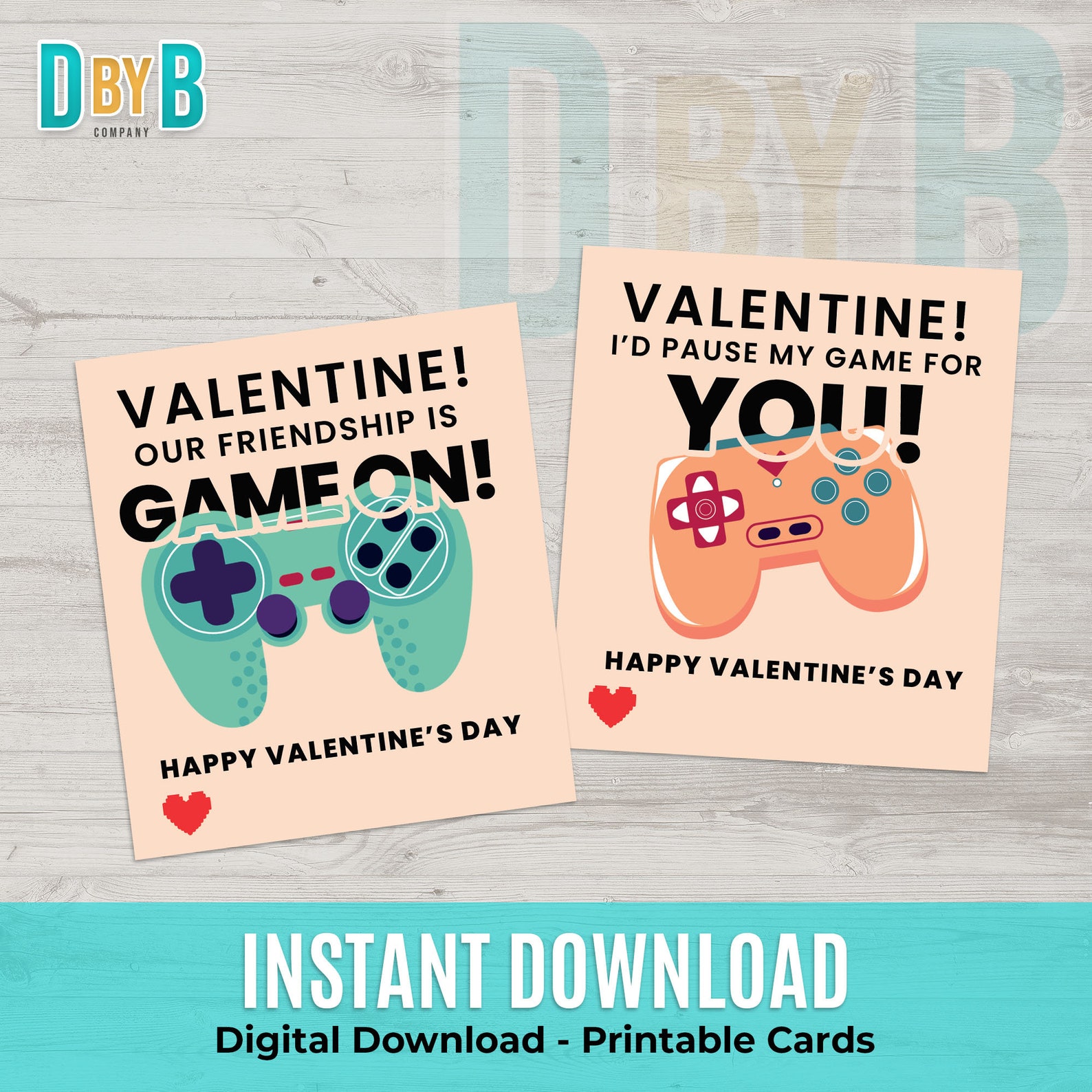 Girl Gamer Valentines Day Cards, Printable School Valentines Day Cards ...