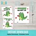 Alligator Valentines Day Printable Cards - Etsy