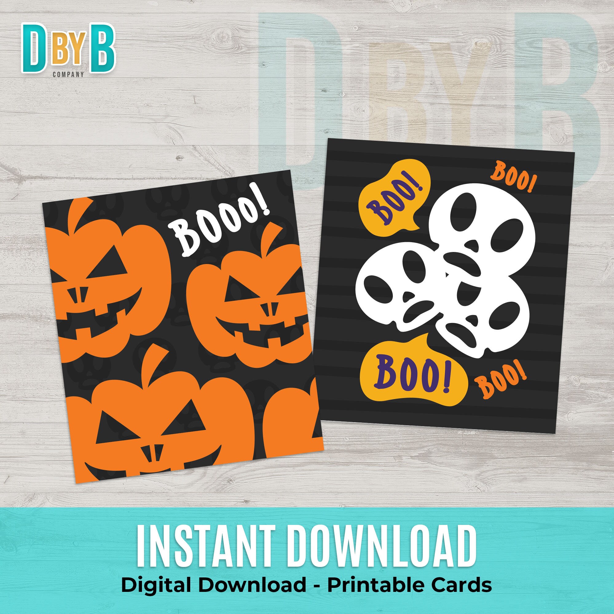 Printable Spooky Halloween Cards, School Kids Halloween Cards, Scary ...