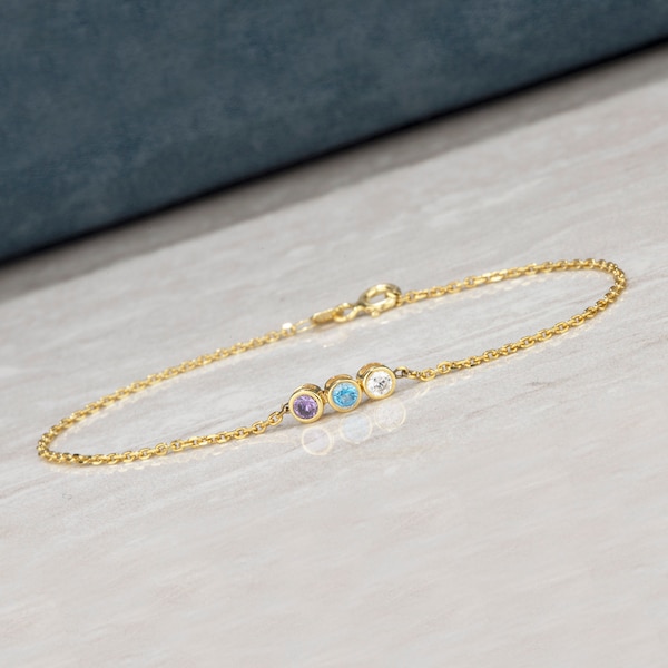 Birthstone Bracelet - Etsy