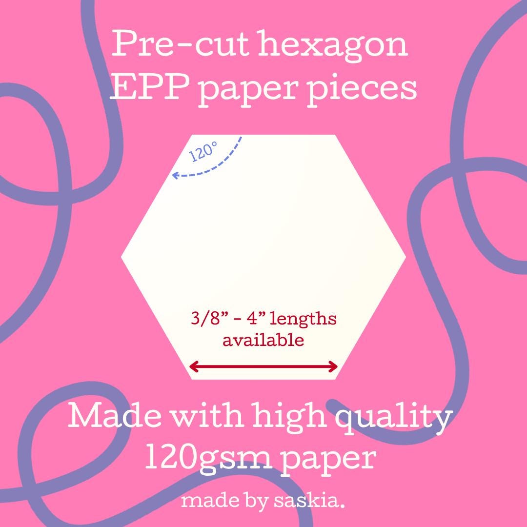 Precision Precut Hexagon Templates for EPP English Paper Piecing ...