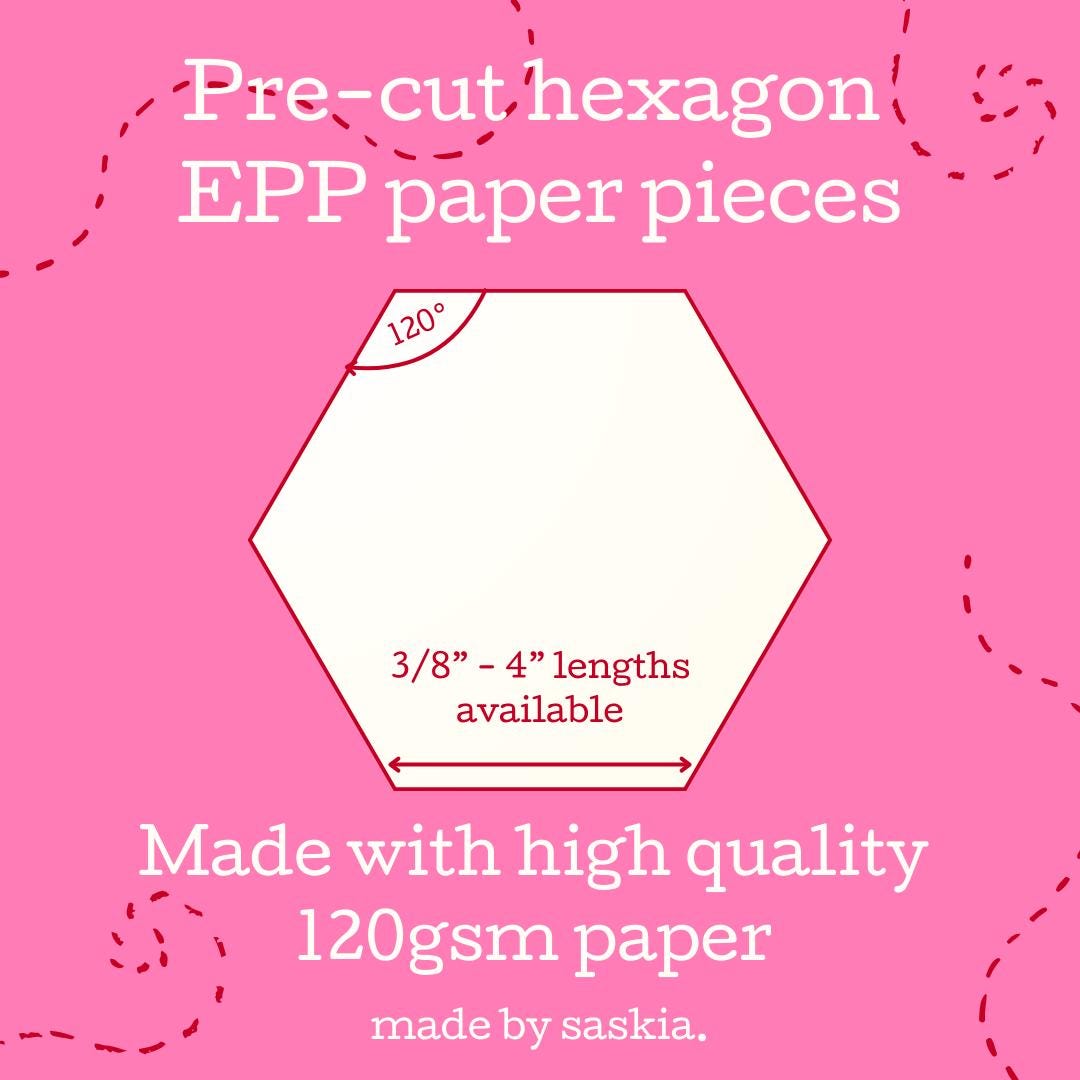 Precision Precut Hexagon Templates for EPP English Paper Piecing ...
