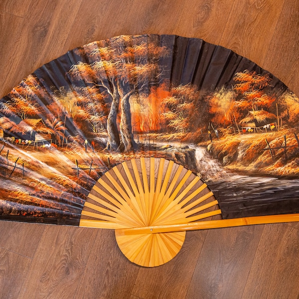 Large Japanese Fan - Etsy
