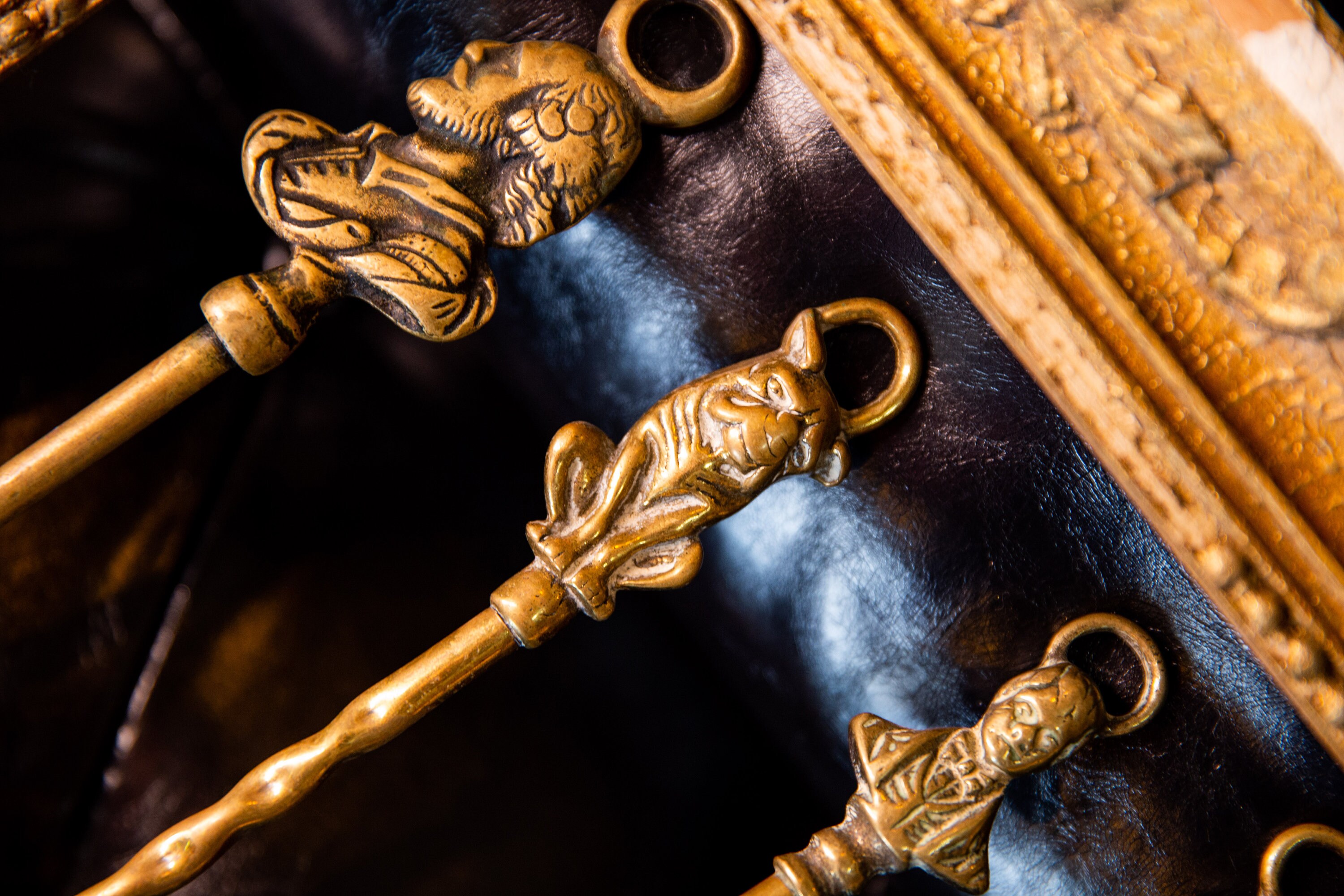 Set of 6 Antique English Brass Fireplace Toasting Forks Exquisite ...