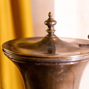 Antique 19th Century Solid Lidded Brass Pitcher French Large Watering ...