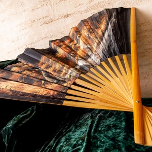 Vintage Hand-painted Japanese Fan: Large Bamboo Wall Decor - Etsy