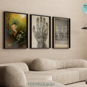 Dark Academia Aesthetic Gothic Halloween Gallery Wall Art, Junk Journal ...