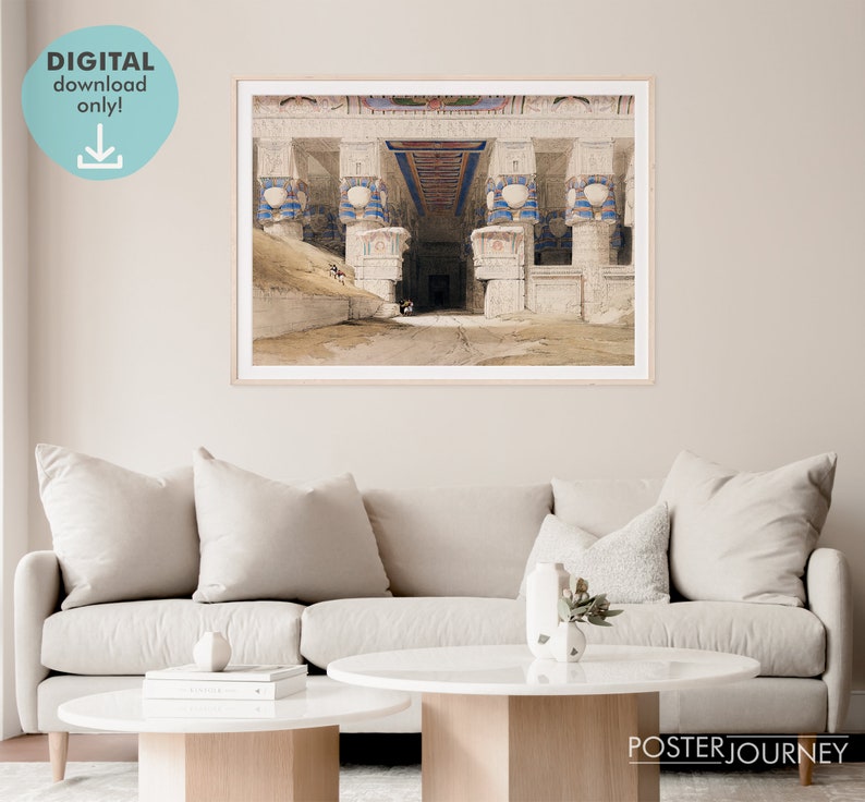 Dendera Temple Egypt | Ancient Egypt | Egypt Art Print | Vintage ...