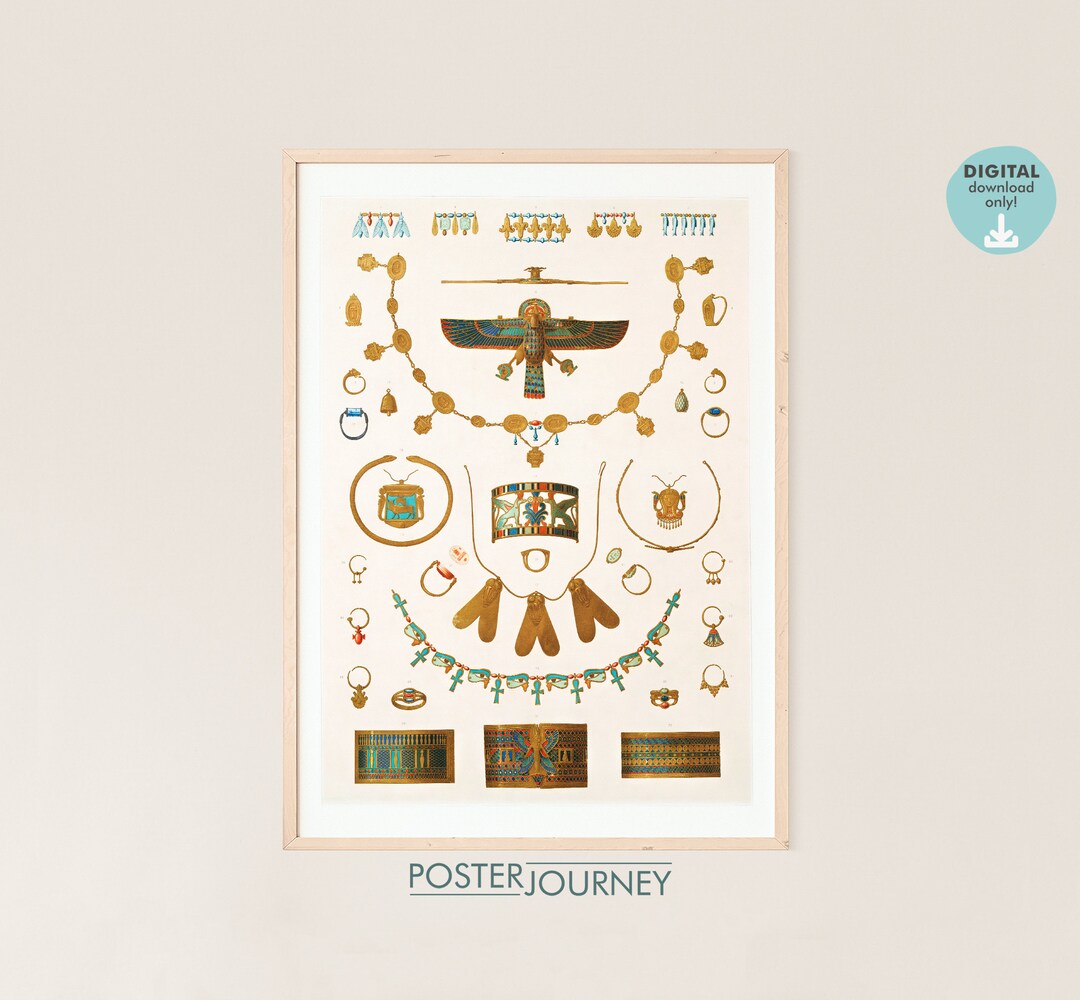 Illustration of Egyptian Jewelry From Different Eras, Ancient Egypt ...