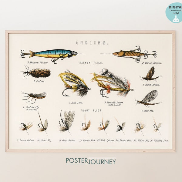 Angling Print - Etsy