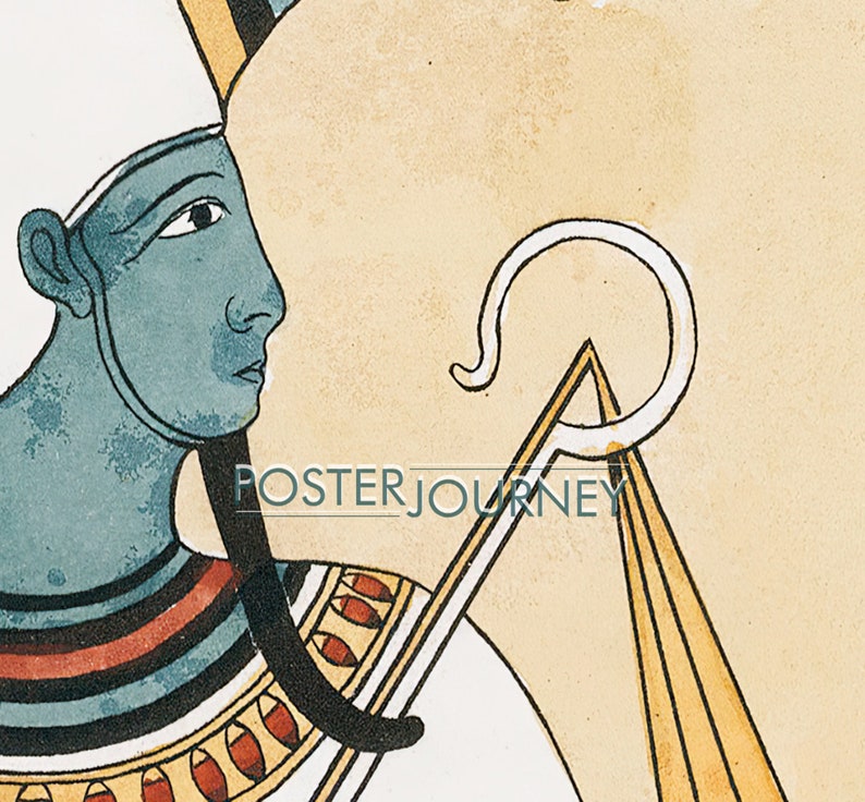 Illustration of Egyptian Pharaoh Gods and Hieroglyphs - Etsy