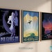 Retro Futuristic Space Travel Poster Bundle Gallery Wall Set - Etsy