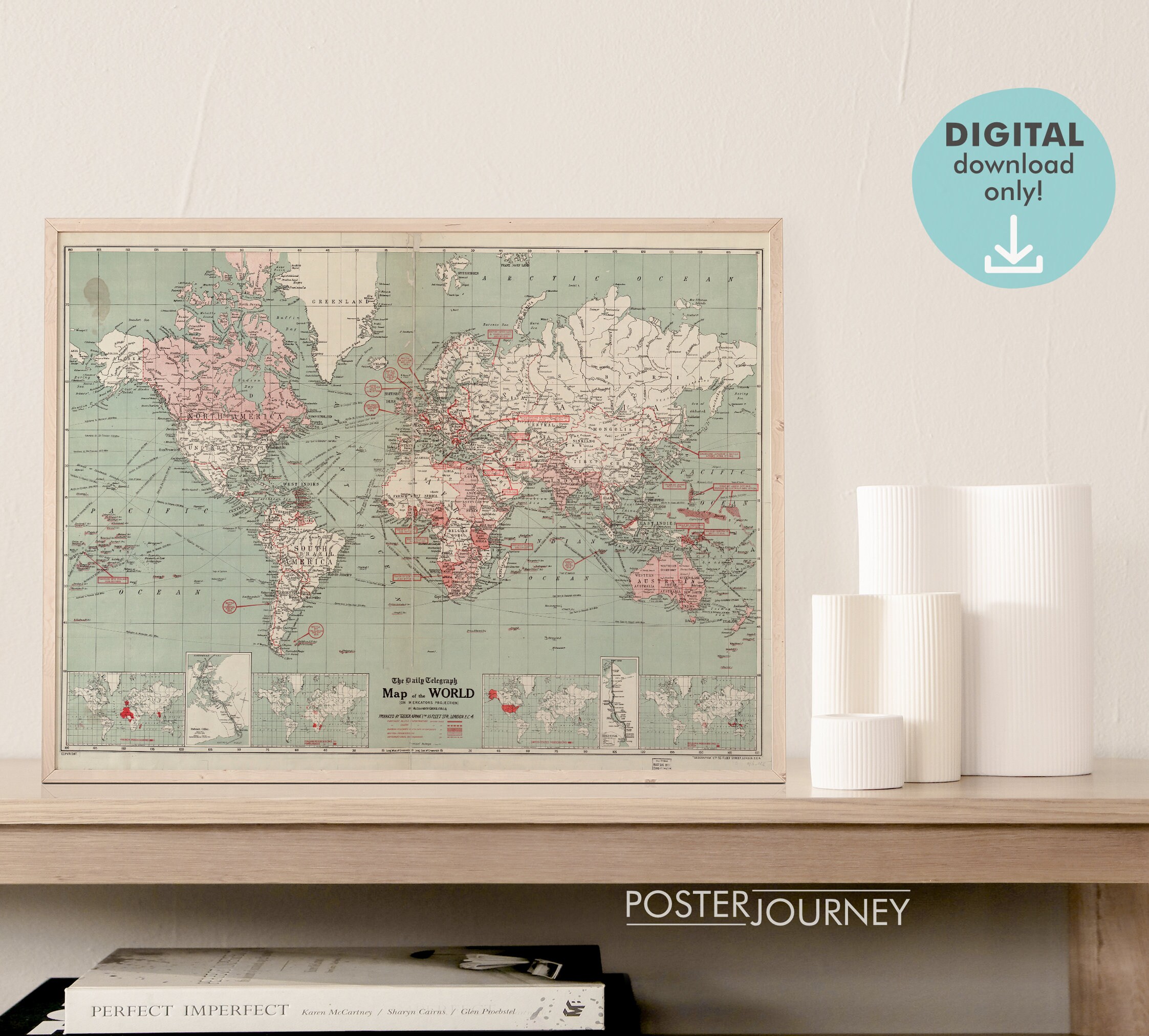Old World Map From 1918 | Retro Vintage Map of the World | War Map ...