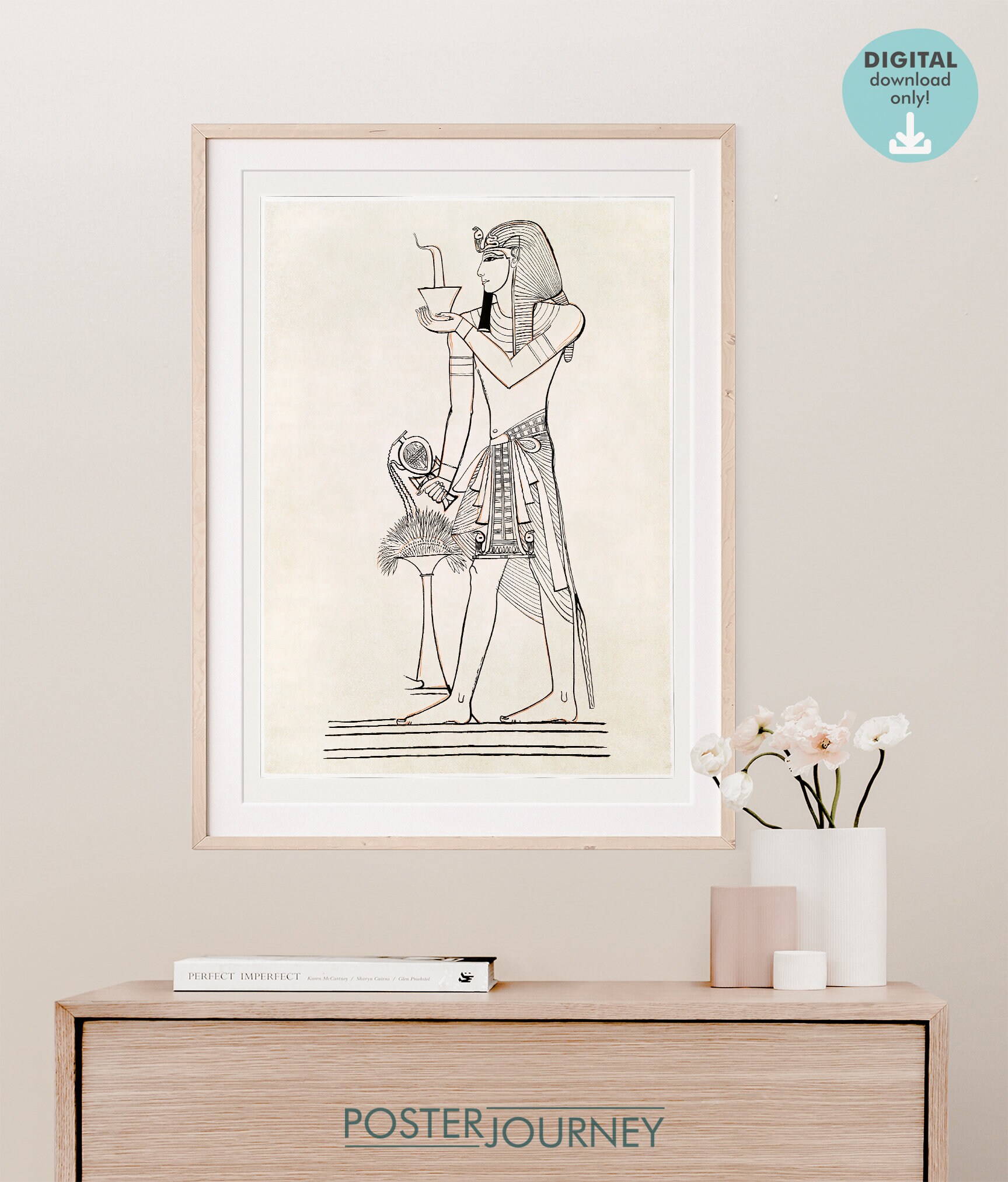 Sketch Illustration Portrait of Egyptian Pharaoh Seti I, Ancient Egypt ...