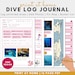 DIY Scuba Dive Journal Log Book Digital Download Diving Log Print at ...