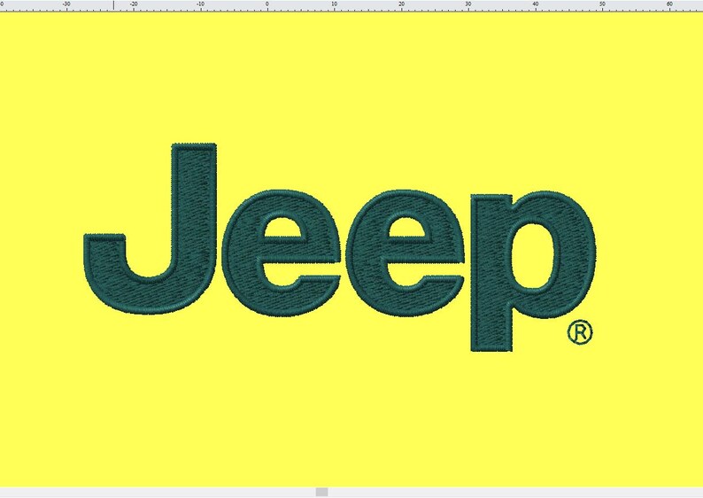 Jeep Logo Embroidery Design: 3-inch DST PES JEF Formats (digital ...