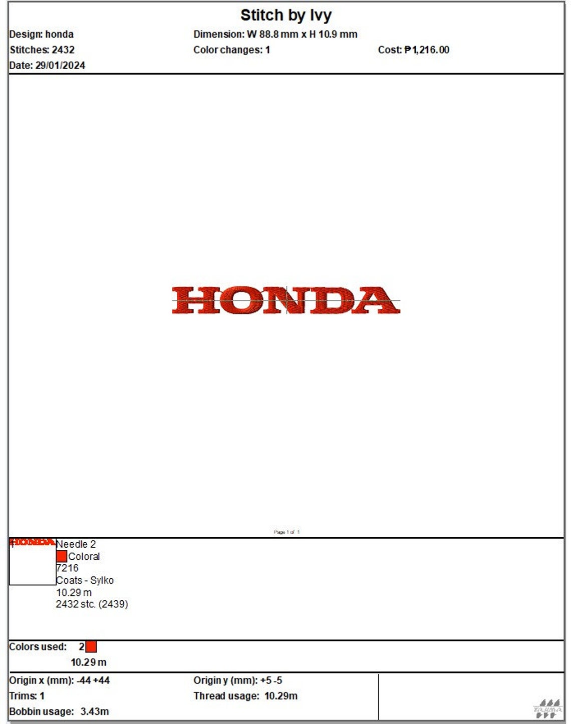 Honda Car Logo - 3.5 Inch Embroidery Design (digital Download) - Etsy