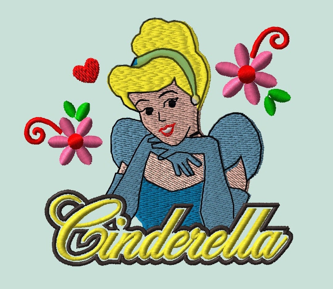 CINDERELLA Digitized Embroidery Design in Dst Pes Xxx Jef Sew Dsb Vp3 ...