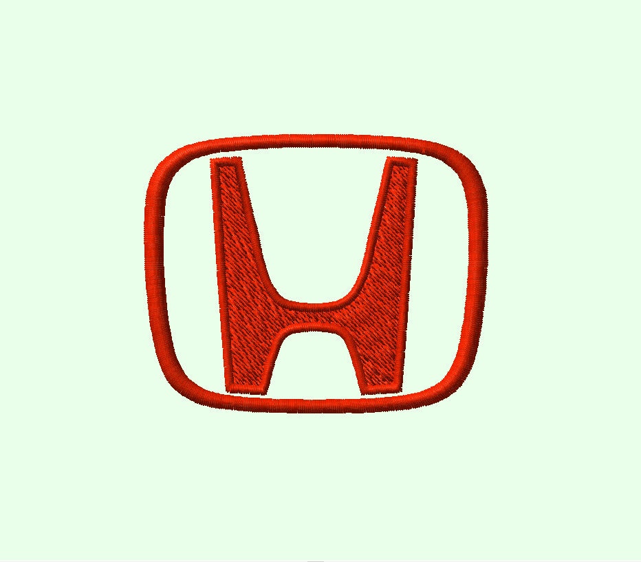 HONDA Emblem Car Logo 2 SIZES Digitized Embroidery Design in Dst Pes ...