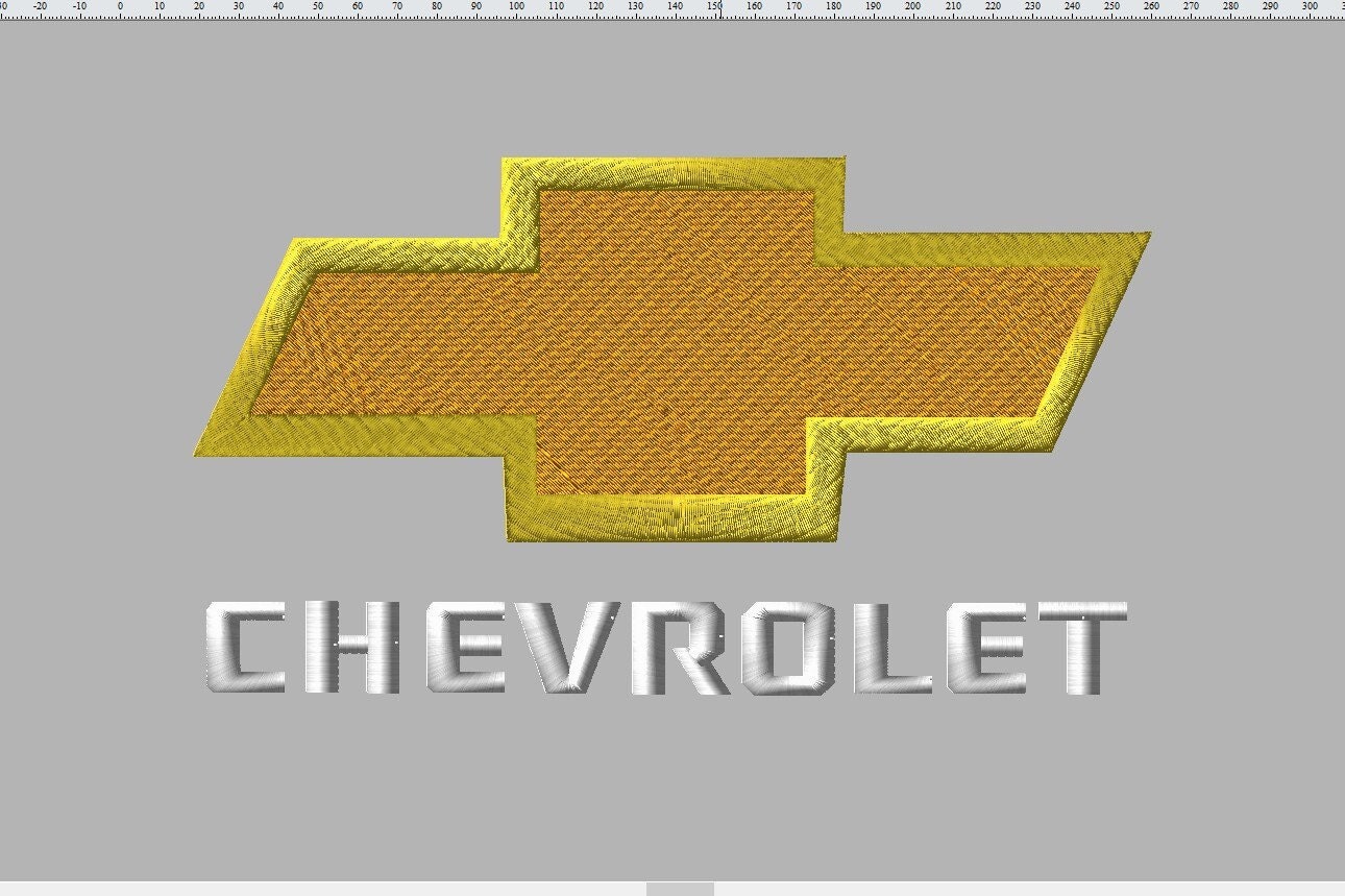 CHEVROLET 9.5IN Car Logo Digitized Embroidery Design in Dst Dsb Pes Jef ...