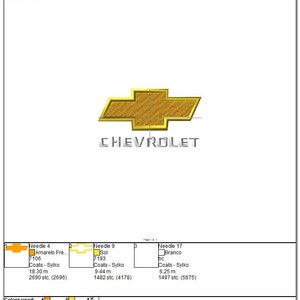 CHEVROLET 3IN Car Logo | Digitized Embroidery Design in Dst Dsb Pes Jef ...