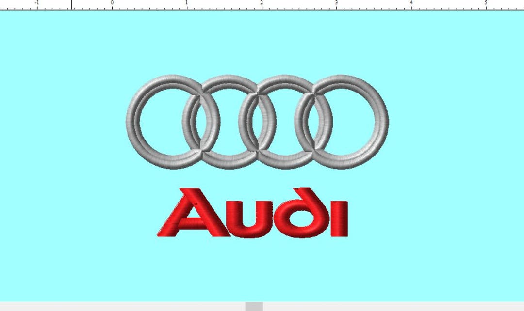Audi Car Logo Embroidery Design: 3.5 Inch (DST PES EXP VP3 Files ...