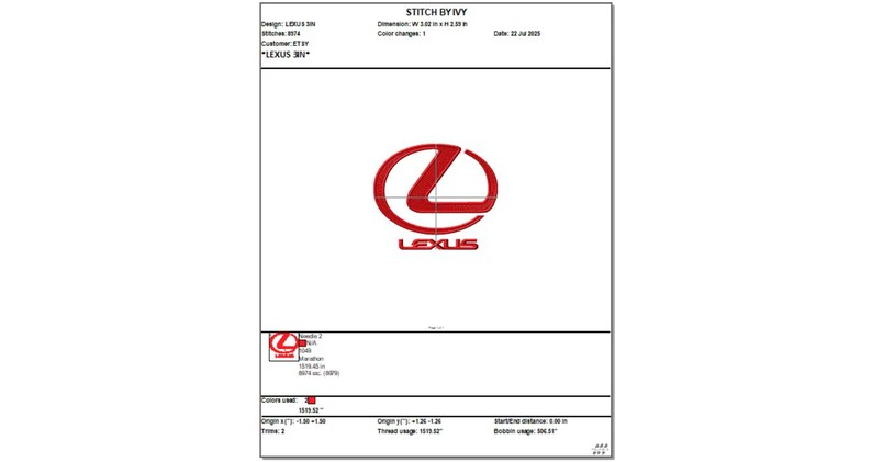 Lexus Car Logo Embroidery Design (3 In) - DST PES JEF Formats - Etsy
