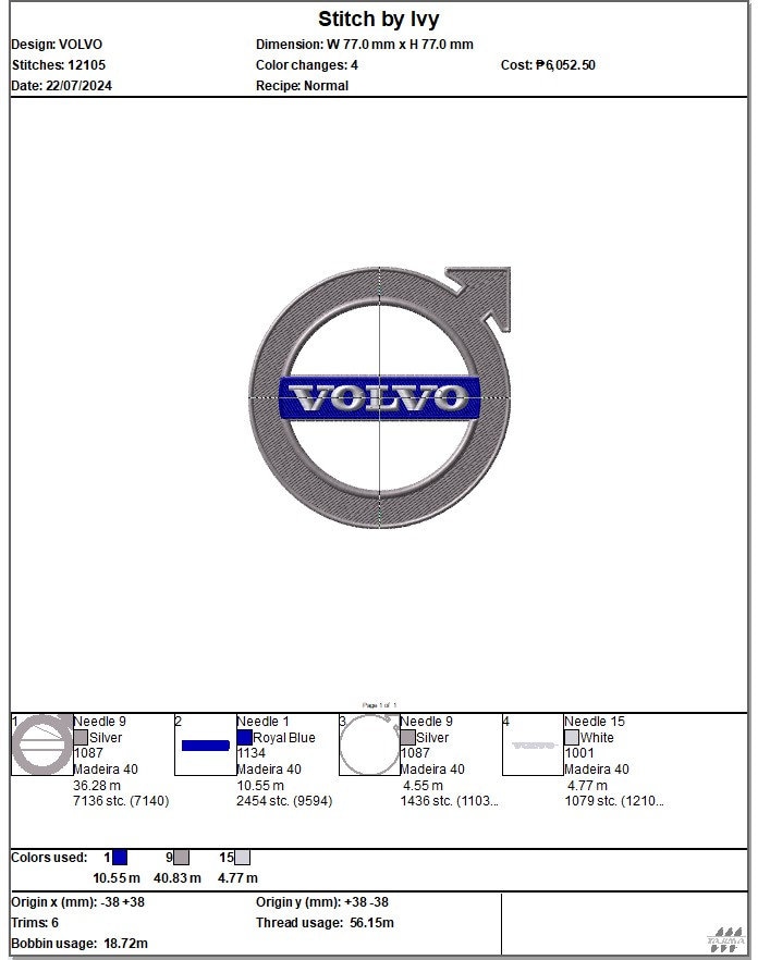Volvo Car Logo: 3-inch Digitized Embroidery Design (DST PES JEF) - Etsy