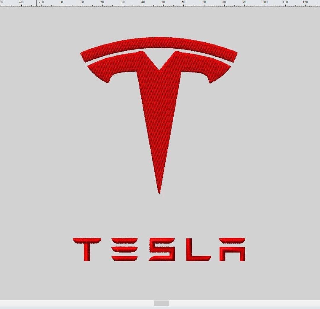 TESLA 3IN Car Logo | Digitized Embroidery Design in Dst Dsb Pes Jef Sew ...