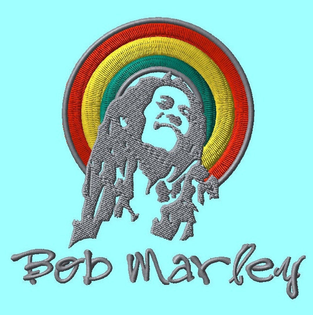 BOB MARLEY Rasta | Digitized Embroidery Design in Dst Dsb Pes Jef Sew ...