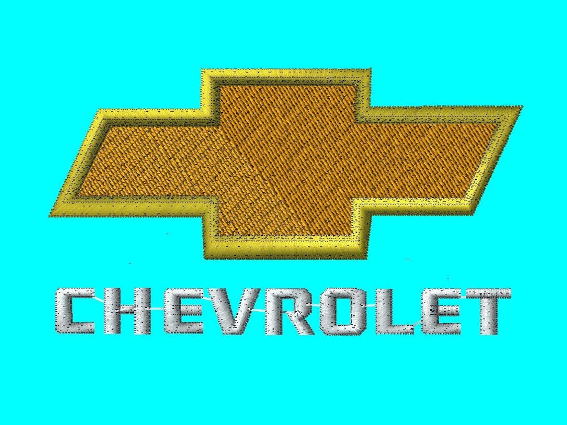 CHEVROLET Car Logo Digitized Embroidery Design in Dst Dsb Pes Jef Sew ...