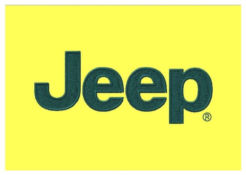 Jeep Logo Embroidery Design: 3-inch DST PES JEF Formats (digital ...