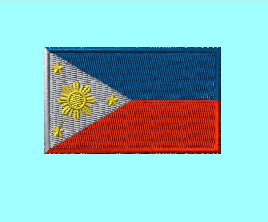 PHILIPPINE FLAG Patch | Digitized Embroidery Design in Dst Pes Jef Sew Dsb Xxx Vp3 File Format ...