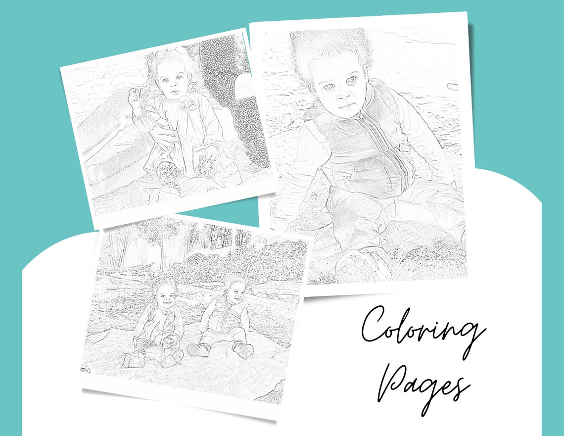 Make Your Own Coloring Pages From Photos- 10 Photos - Etsy