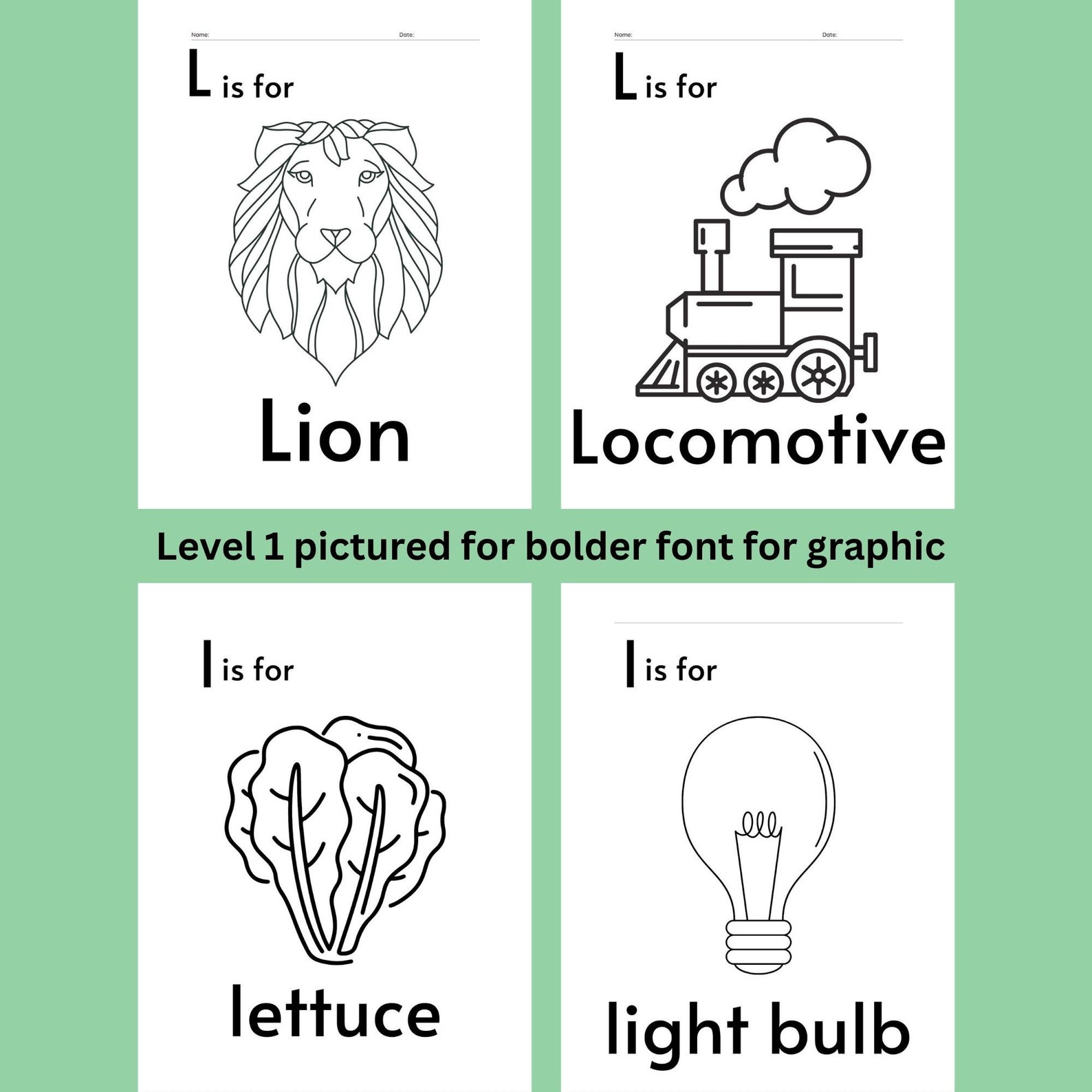 Letter of the Week Coloring Worksheets - Level 2- Digital Download - Etsy