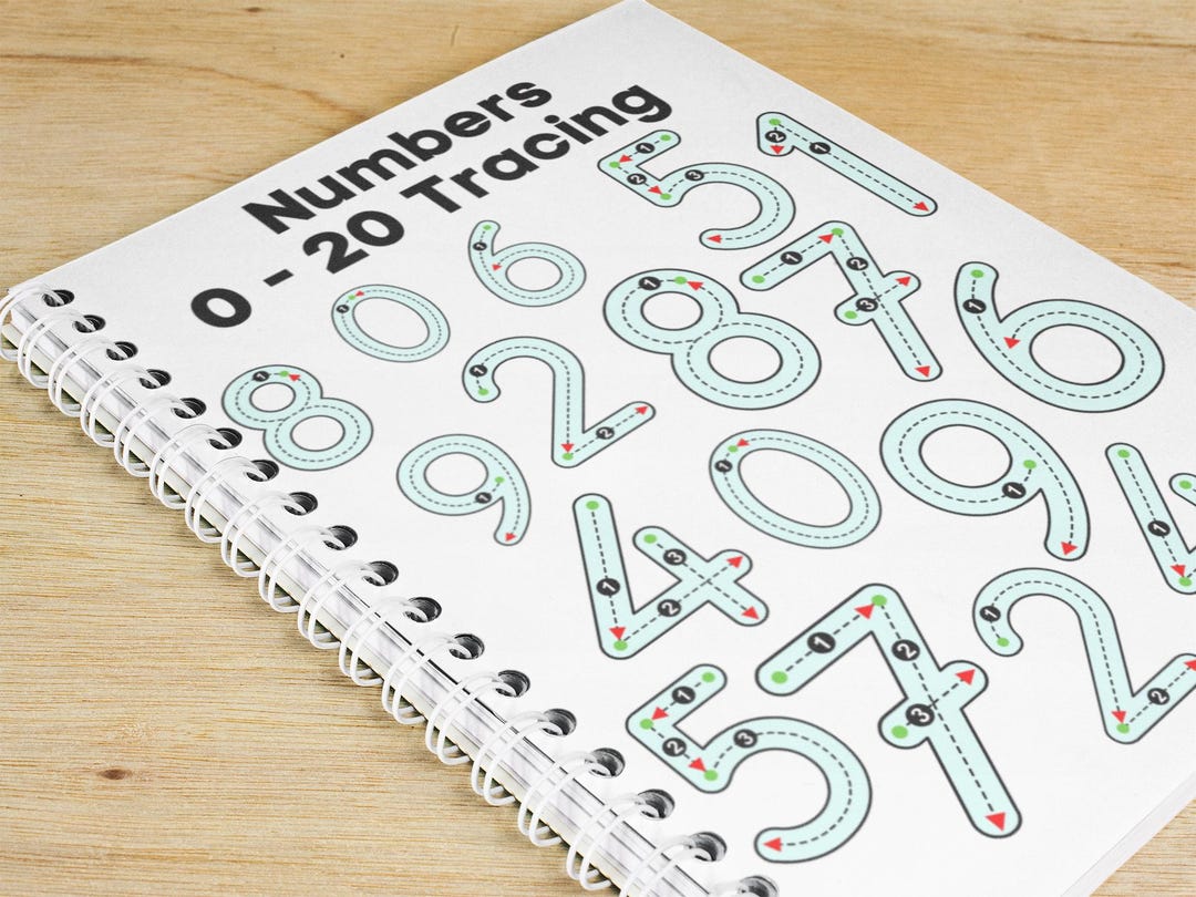 Dry Erase Tracing Notebook Numbers 0-20 - Age 2 + - Markers and ...
