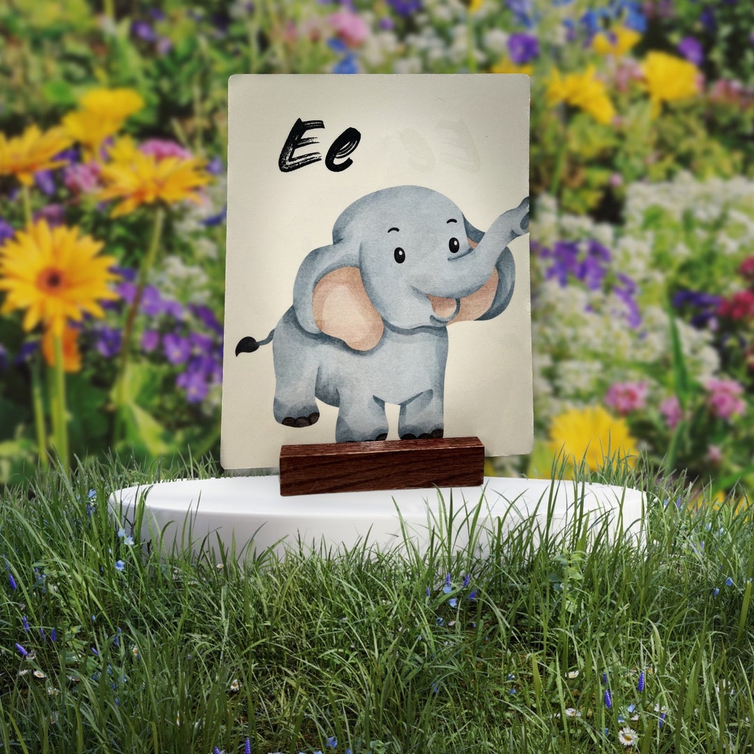 Animal Themed Sensory Card Deck With Wooden Stand - Etsy