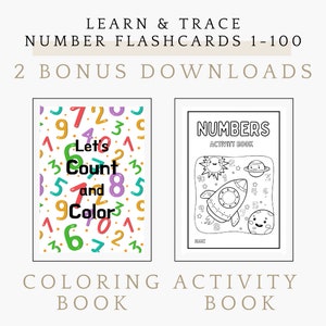 Printable 0-100 Number Flashcards - Etsy