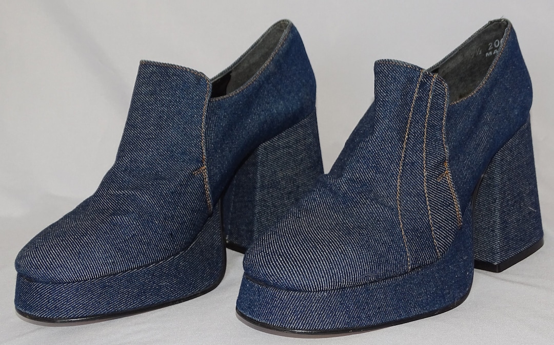 Vintage John Fluevog 1990s TASTYVOG VALIANT DENIM Platforms Womens ...