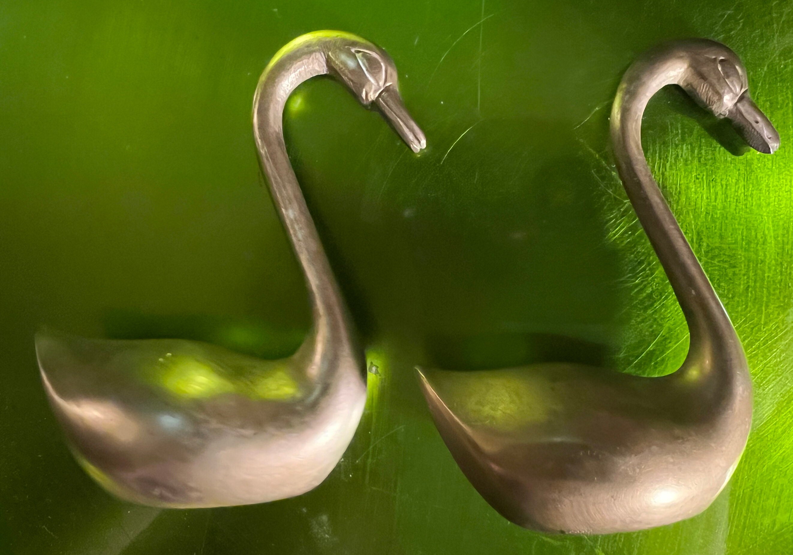 MCM Brass Swan Figurines. 1950s Brass Swans Set of Two - Etsy